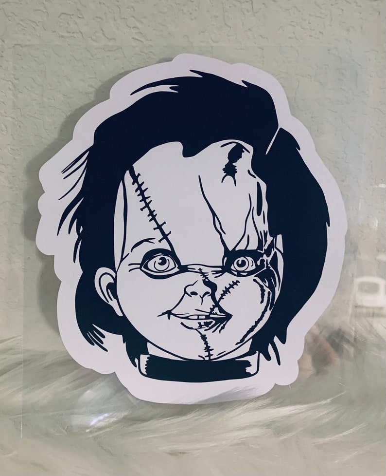 Chucky - Car Window Decal - Halloween Decal - Scary Decal - Horror ...