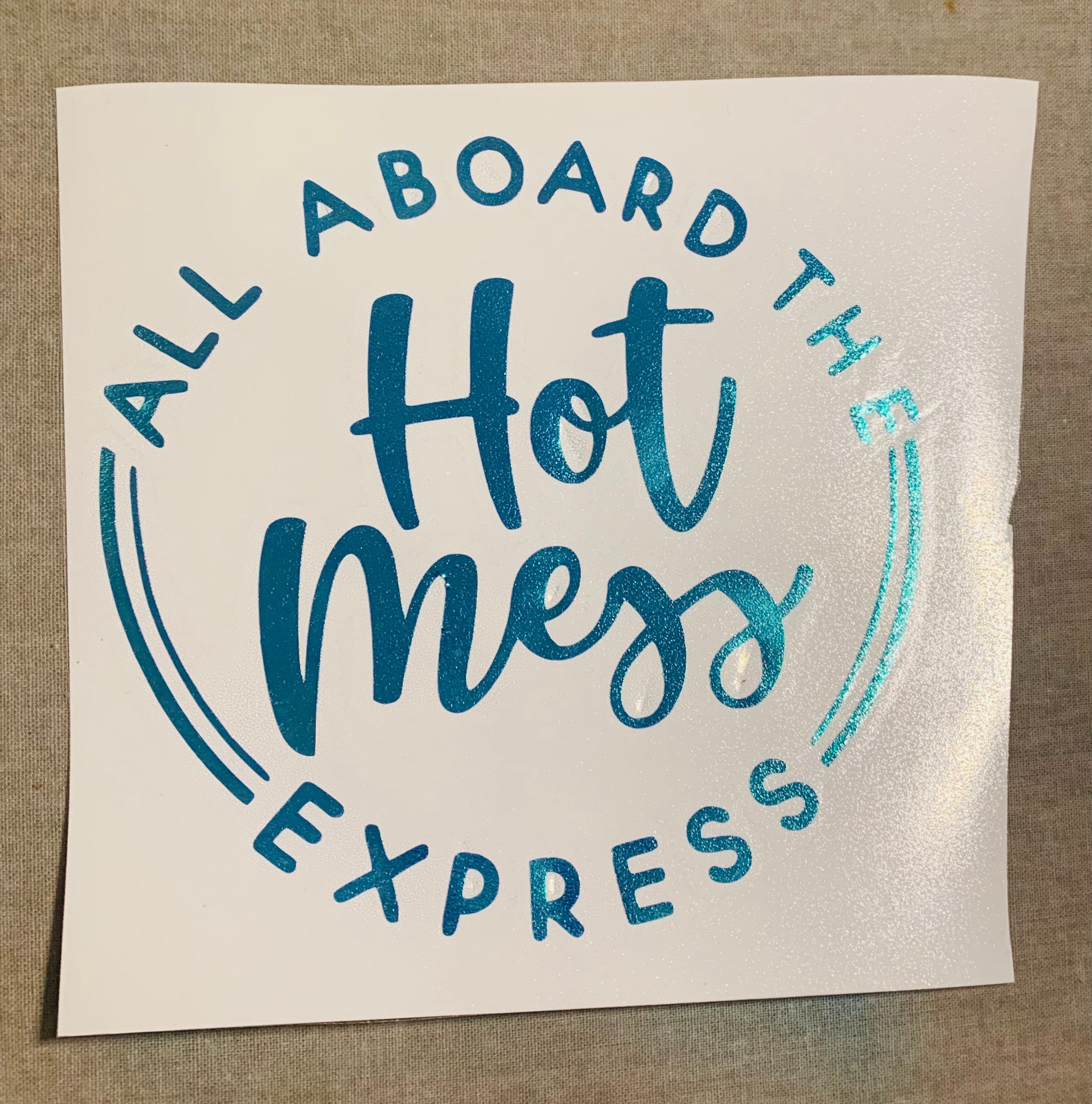 Hot Mess Decal Holographic Decal Funny Decal Sarcastic Decal Car Decal ...