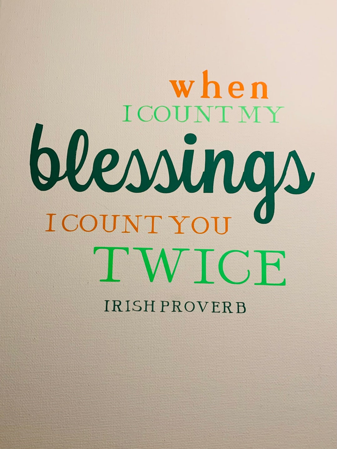 Irish Proverb 9x12 Vinyl Canvas Sign, Irish Blessing, Ireland ...