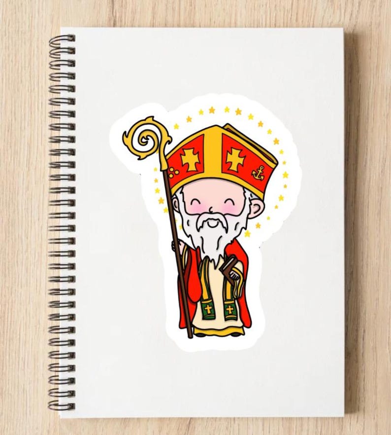 Saint Nicholas Catholic Saint Sticker - Etsy