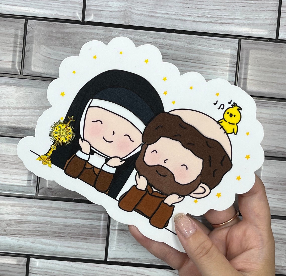 Saint Clare and Saint Francis Catholic Saints Sticker - Etsy