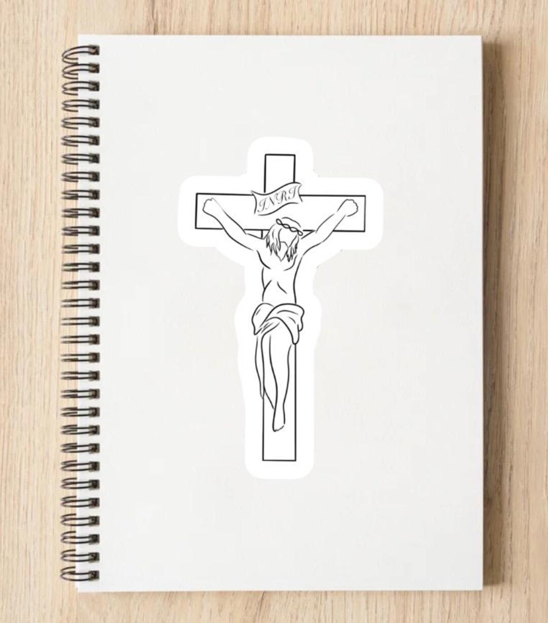 Crucifix Sticker: Scratch Resistant, Water Resistant - Etsy