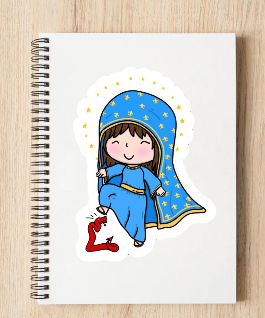 Crush the Serpents Head Virgin Mary Marian Catholic Sticker - Etsy