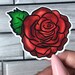 Large Single Red Rose Vinyl Sticker - Etsy