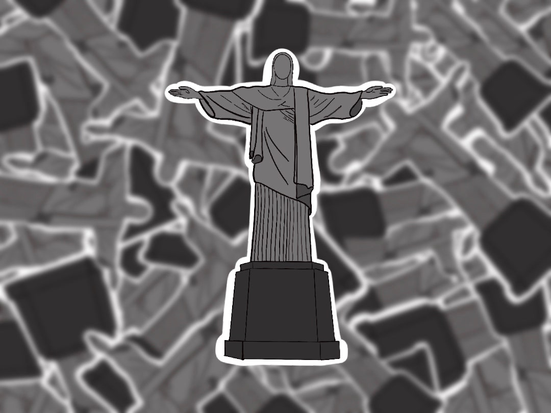 Christ the Redeemer Rio Statue Vinyl Sticker - Etsy