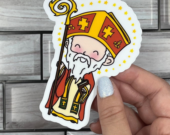 Saint Nicholas Catholic Saint Sticker - Etsy