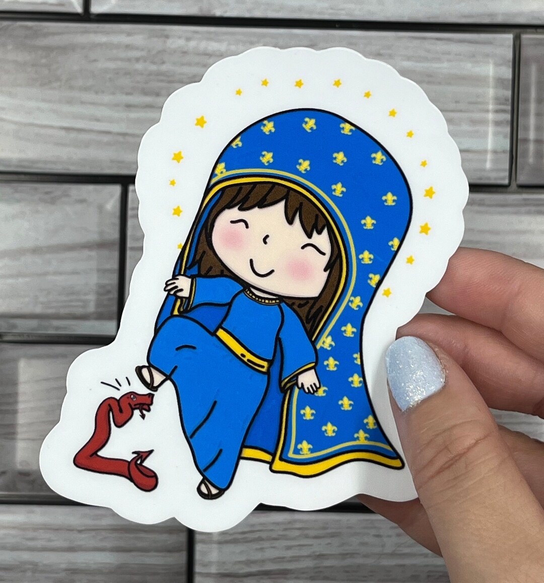 Crush the Serpents Head Virgin Mary Marian Catholic Sticker - Etsy