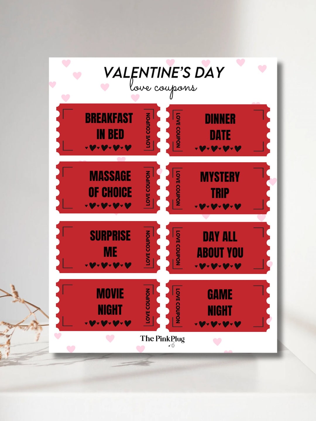 Valentine’s Day Love Coupons | Date Night | Digital Download |lovers ...