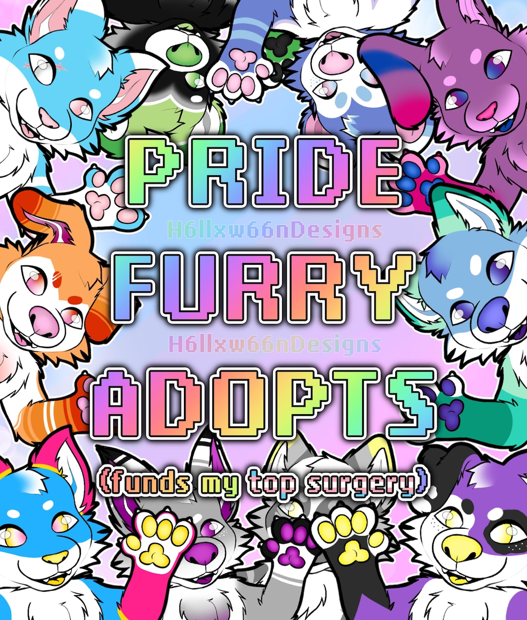 PRIDE Furry Character Adopts CHEAP Canine Bunny Bear Feline Fursona ...