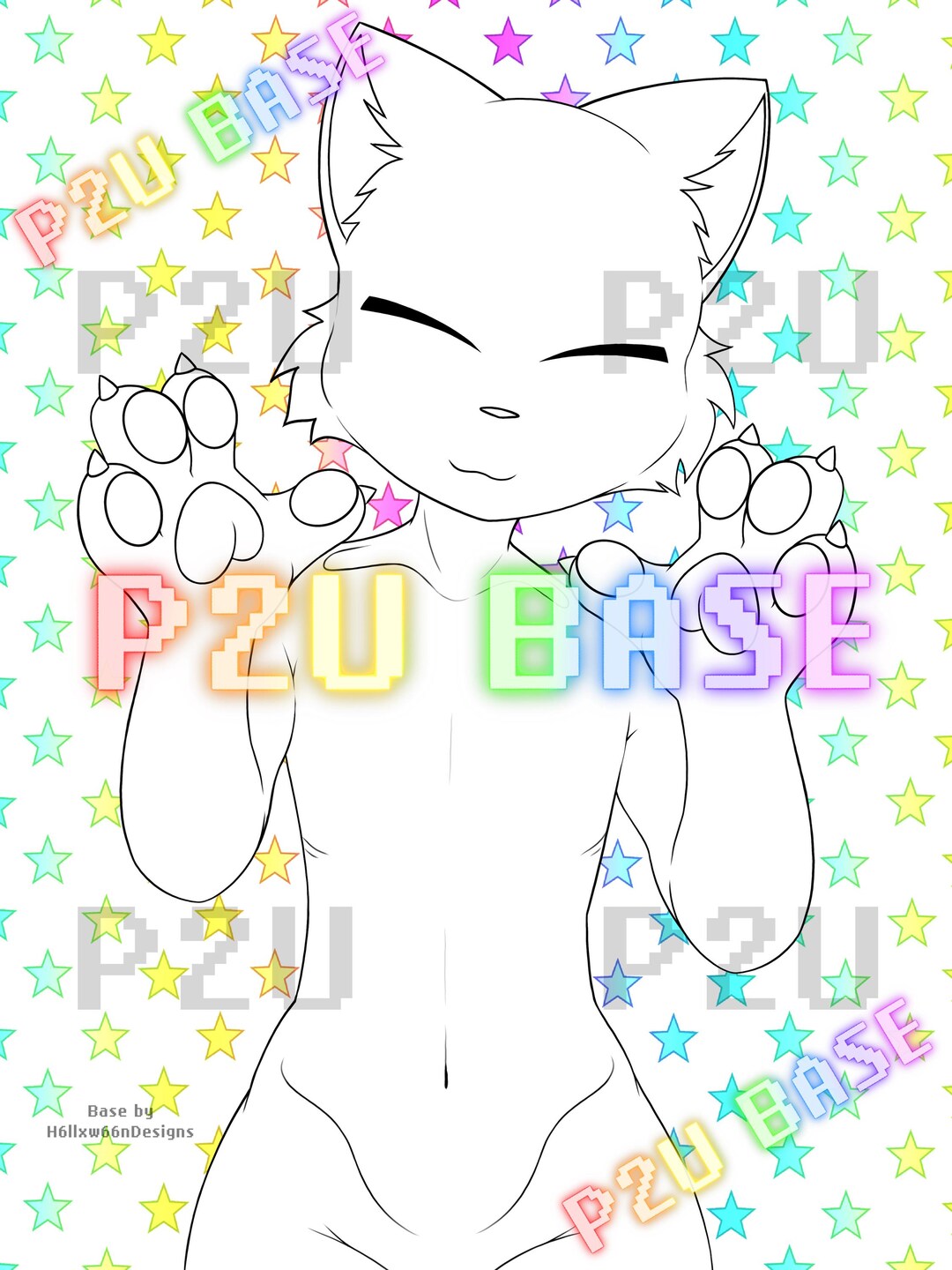 Kemono Japanese Furry Feline and Fox BASE Fursona Character Anthropomorphic P2U - Etsy
