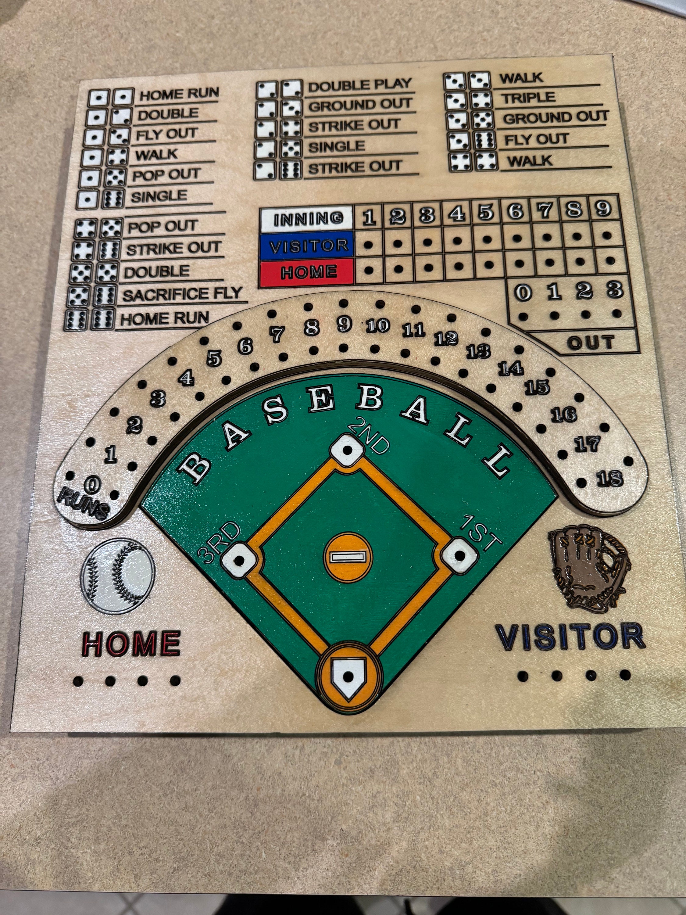 Tabletop Baseball Game 11x10 - Etsy