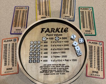 Solid Maple 10,000 Farkle Dice Game - Etsy