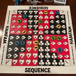 Sequence Game 15' X 15" - Etsy