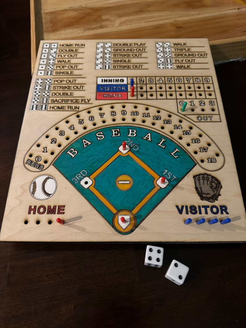 Tabletop Baseball Game 11x10 - Etsy