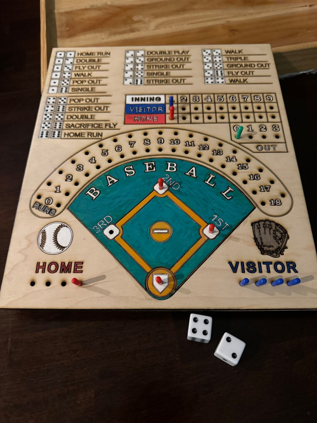 Tabletop Baseball Game 11x10 - Etsy
