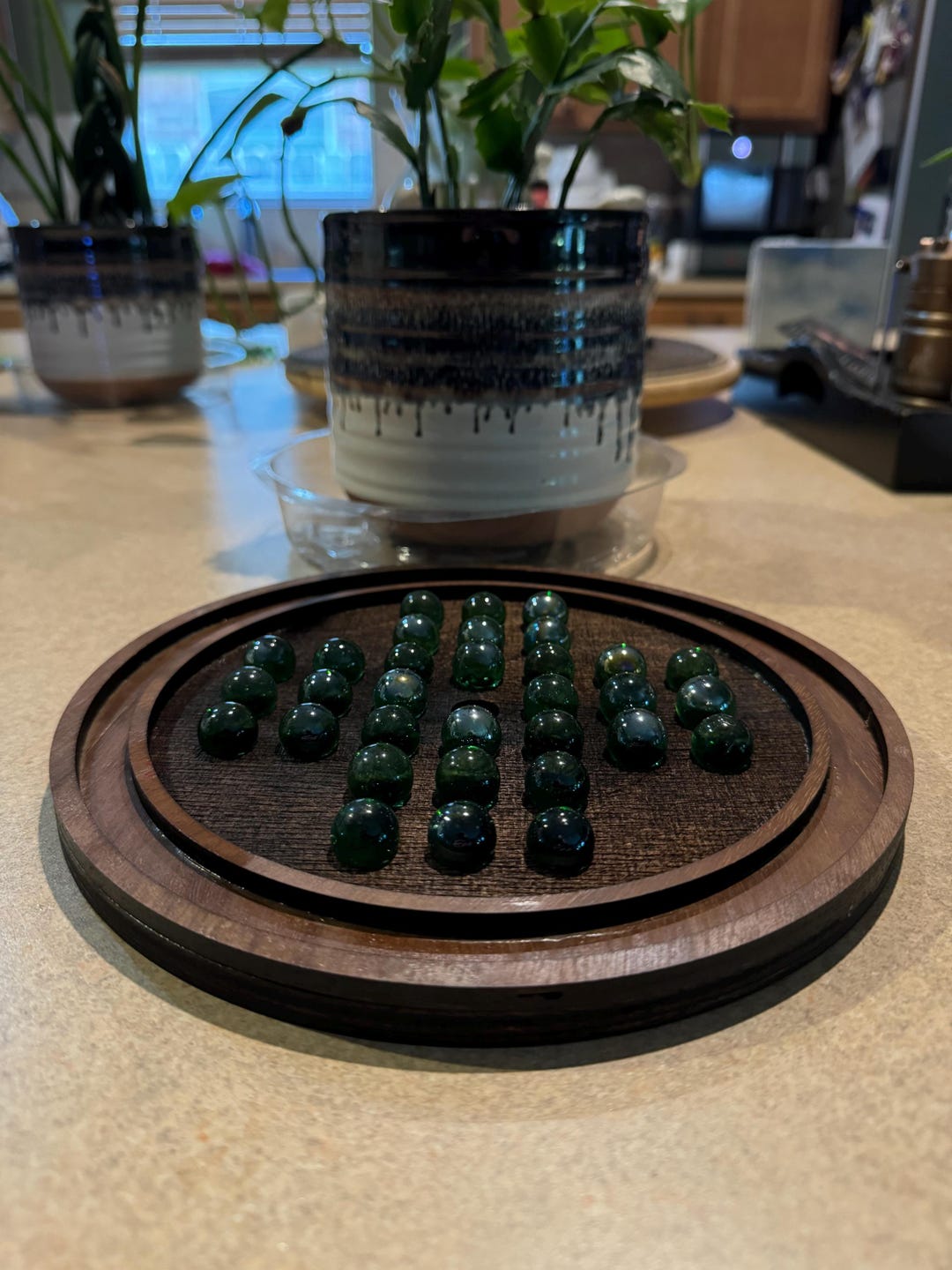 Marble Solitaire Game - Made From Walnut. 11.5" - Etsy