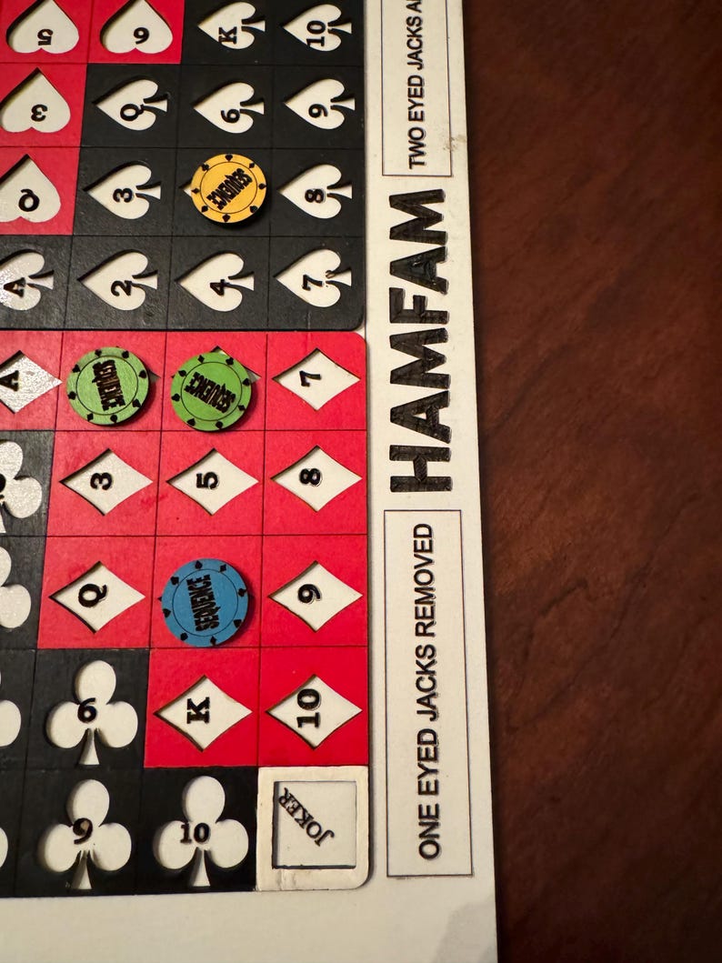 Sequence Game 15' X 15" - Etsy