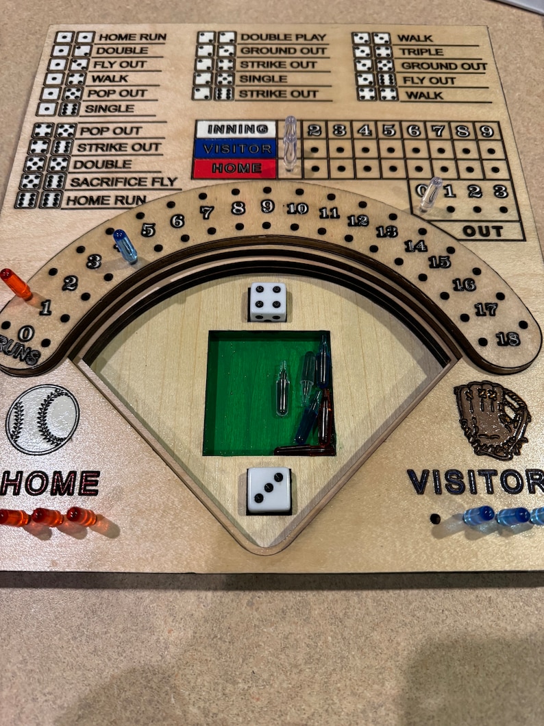 Tabletop Baseball Game 11x10 - Etsy Canada