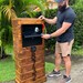 ARCADIA LUXE Mailbox Modern Mailbox With Succulent & Mailboxes Post ...