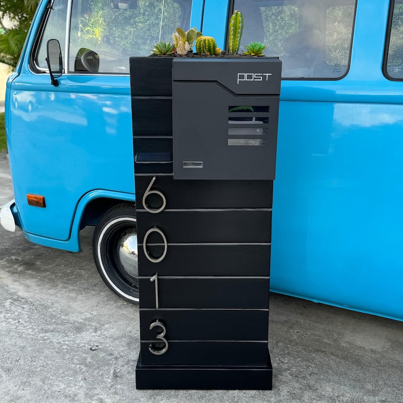 Modern Mailbox With Post - Etsy