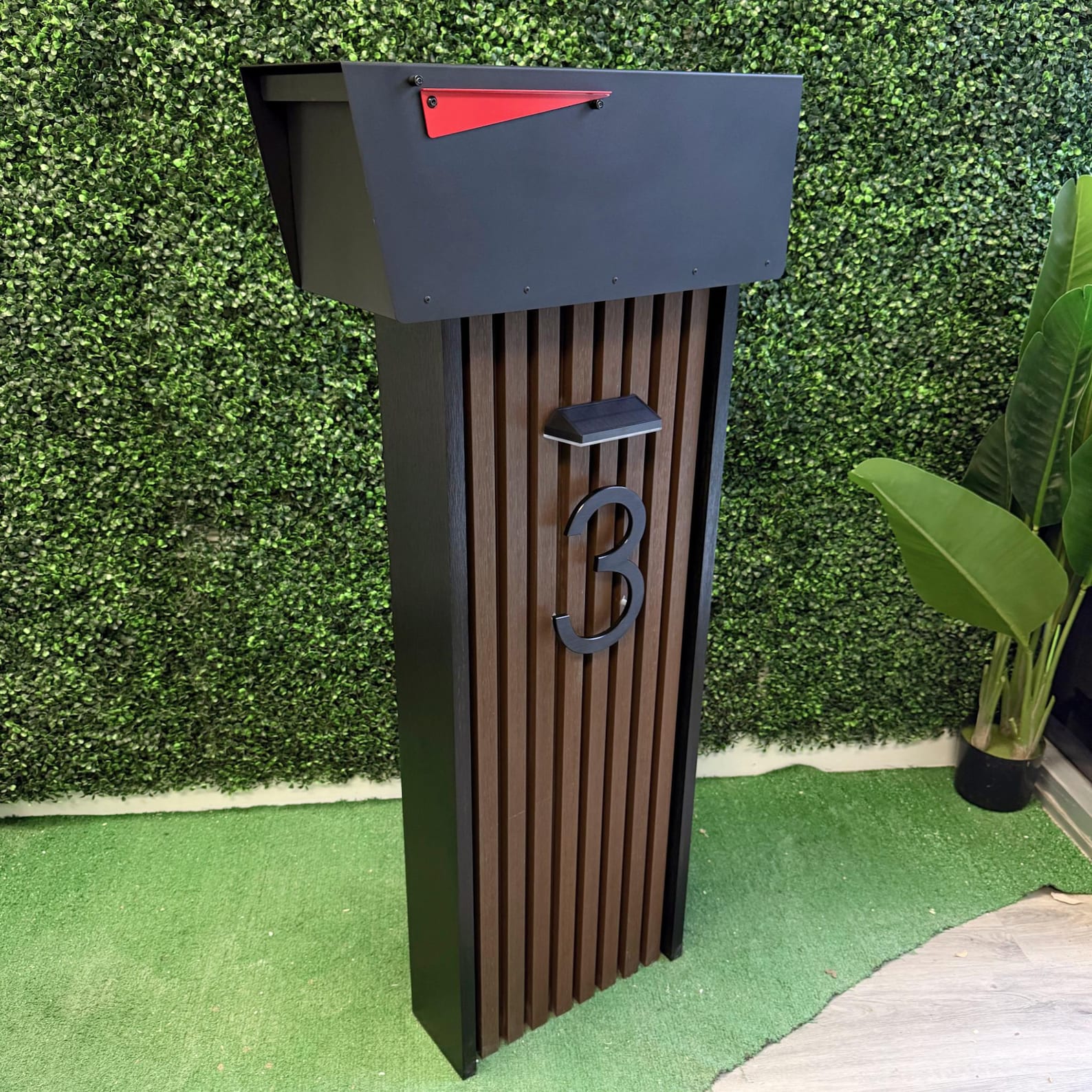 Modern Vertical Mailbox With Solar LED Numbers - Etsy