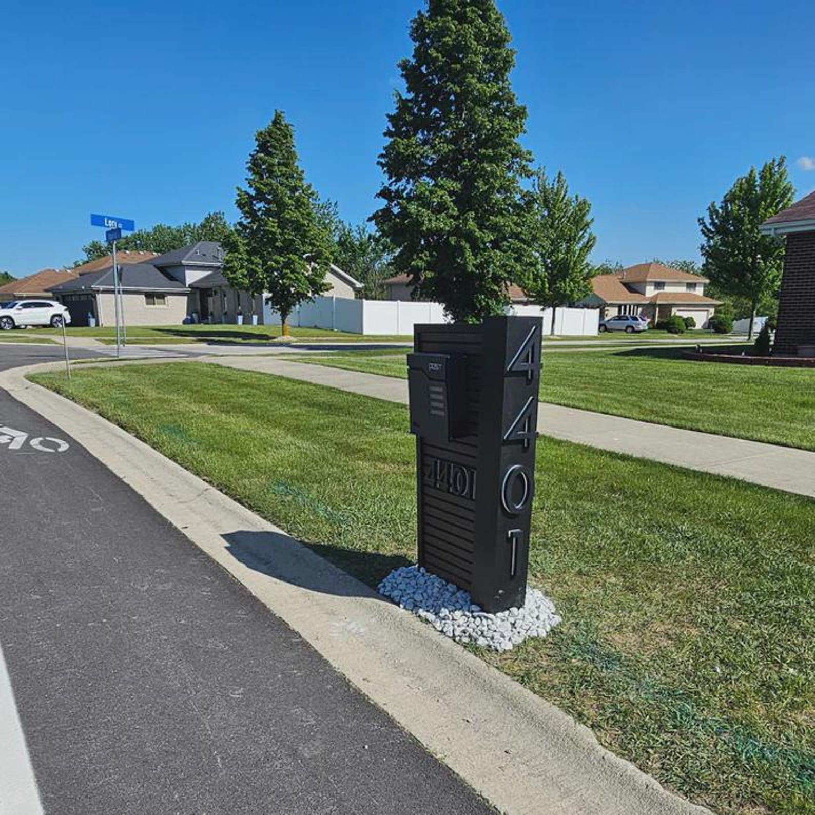 Modern LED Mailbox – Walnut Slat Design, Custom Address Sign - Etsy