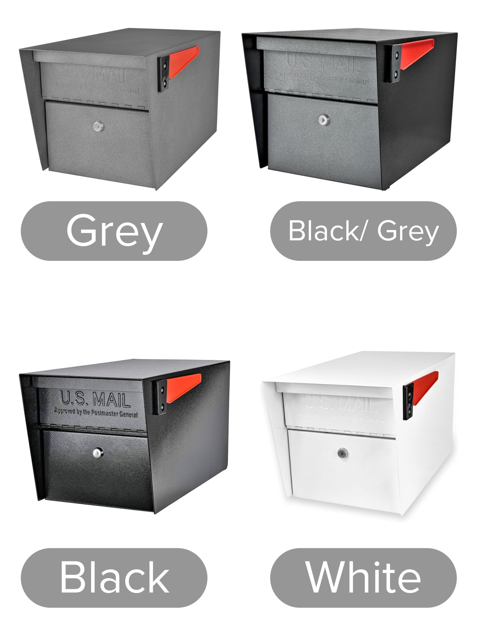 SLATSECURE LUXE Locking Mailbox Mail Boss USPS Approved Modern ...