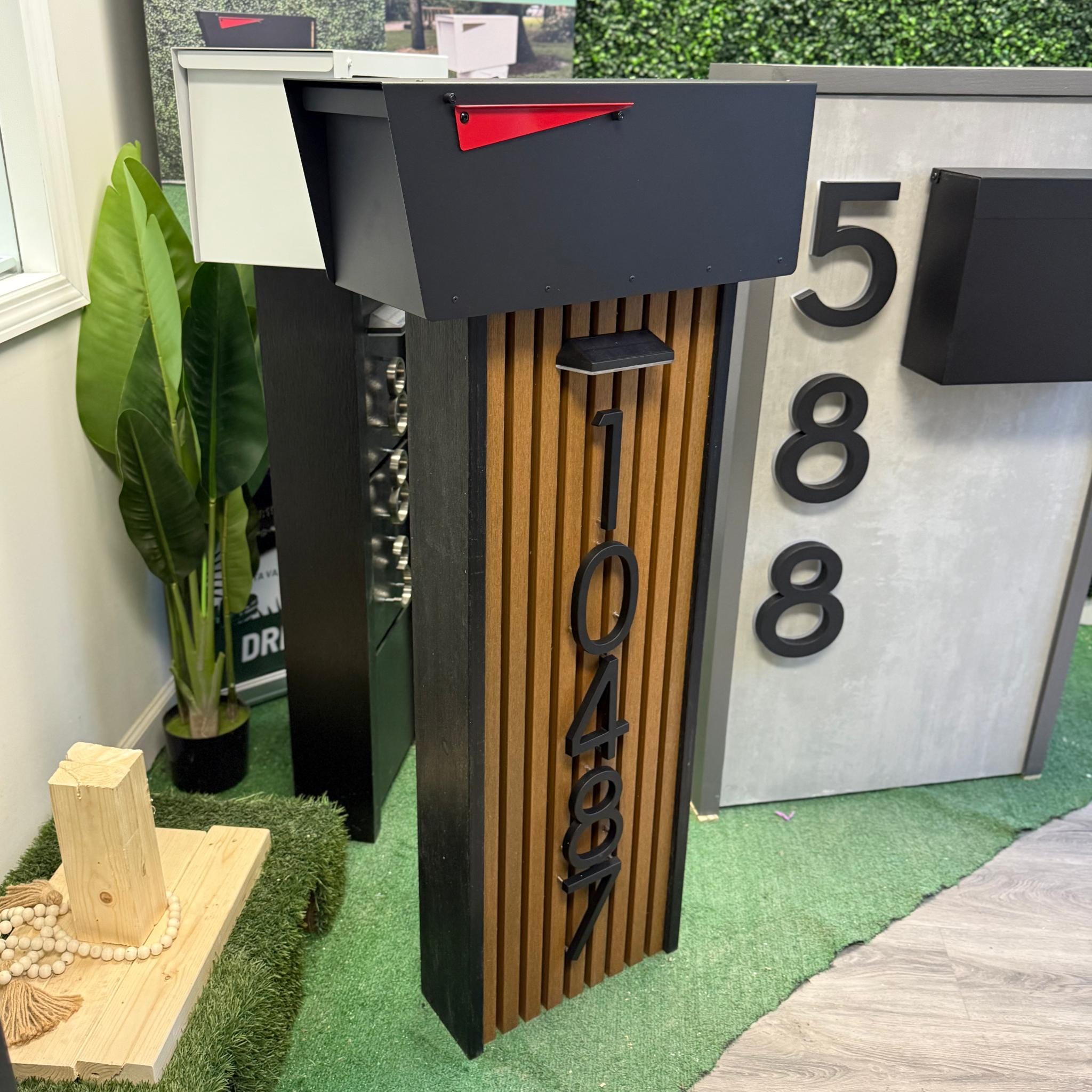 Modern Vertical Mailbox With Solar LED Numbers - Etsy