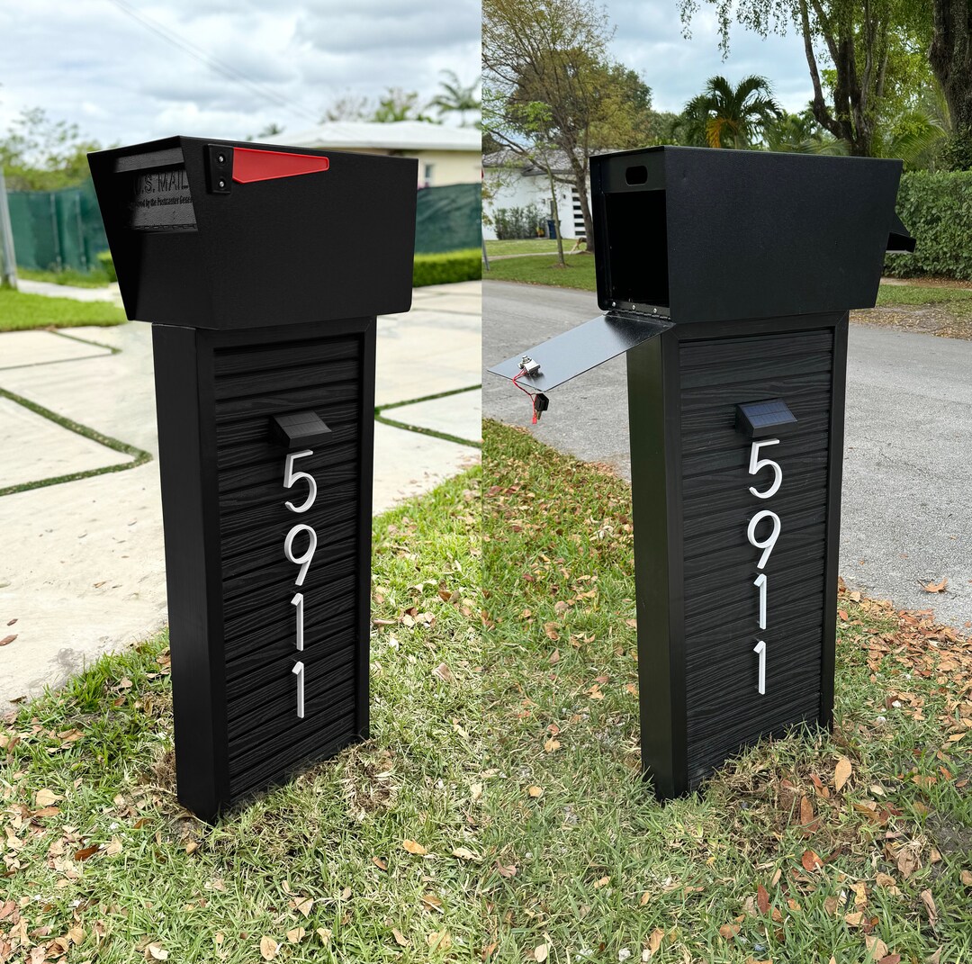 SLATSECURE LUXE Locking Mailbox Mail Boss USPS Approved Modern ...