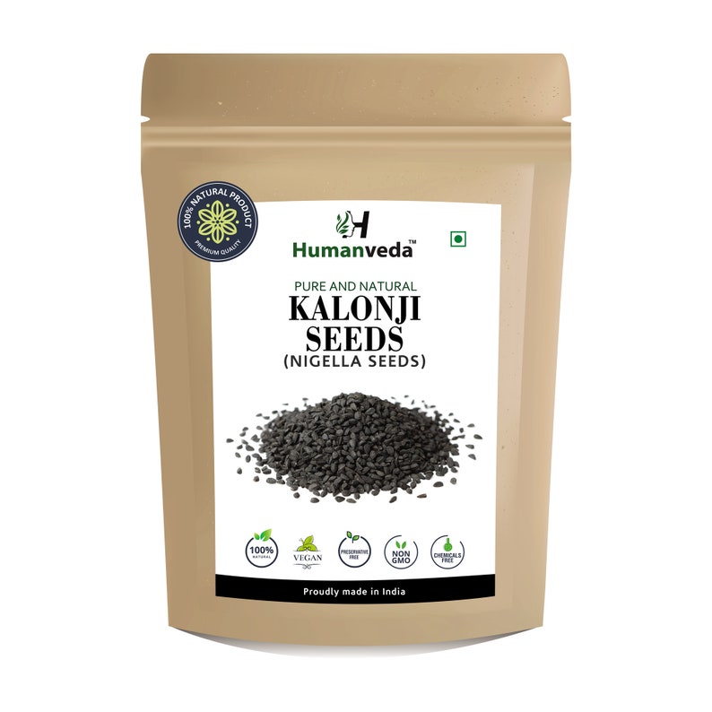 Humanveda KALONJI Seeds / Nigella black Cumin / Fennel Flower for ...