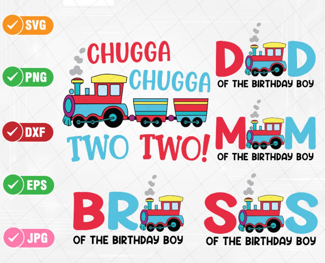 Family Train Birthday Svg, Boys Birthday Matching Family Birthday Svg ...