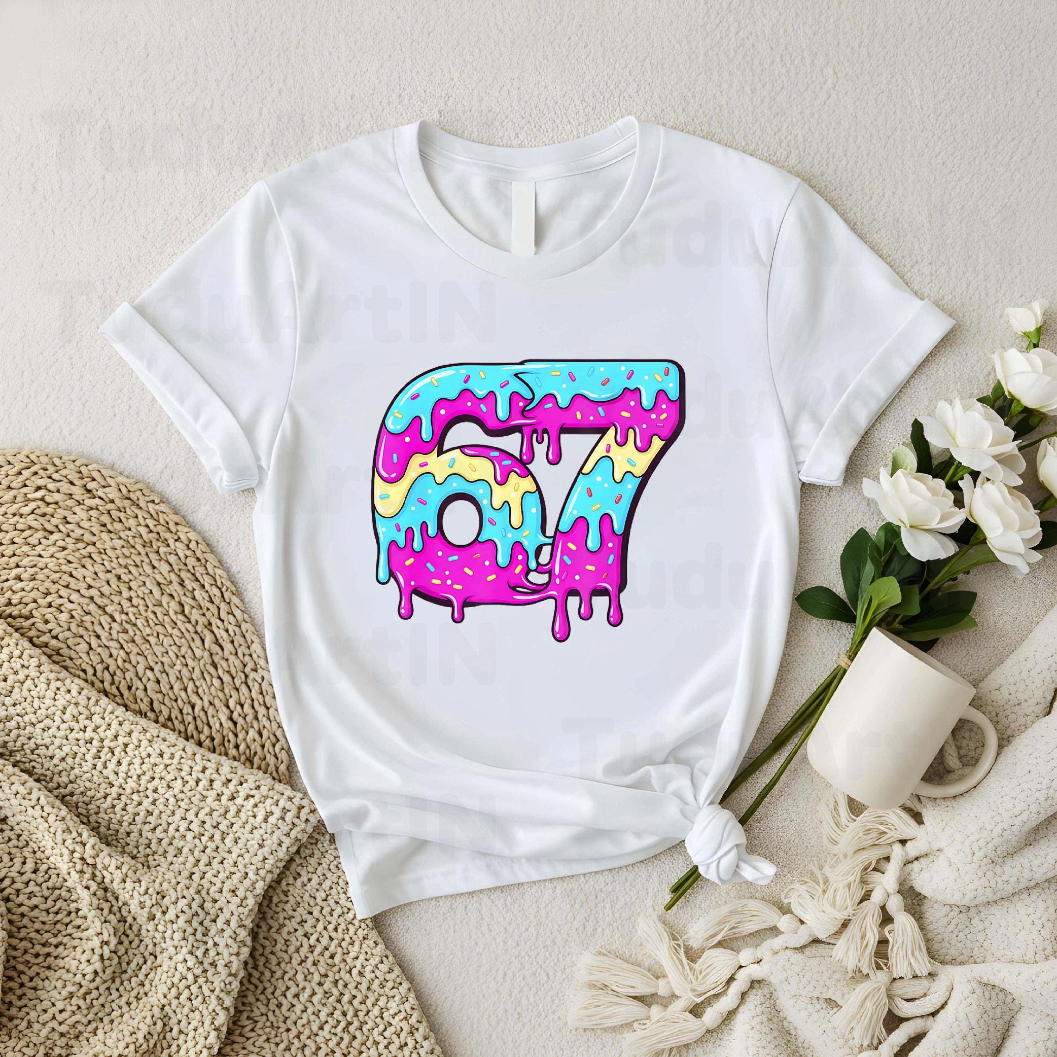 Six Seven 67 Meme Drippy Number 67 Ice Cream Png, Funny Meme Humor Png ...