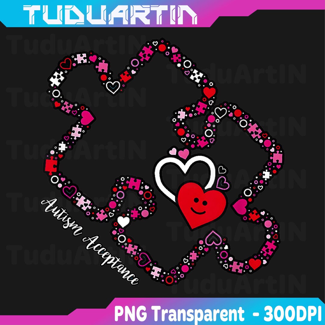 Autism Awareness Valentines Autism Acceptance Neurodiversity Png ...