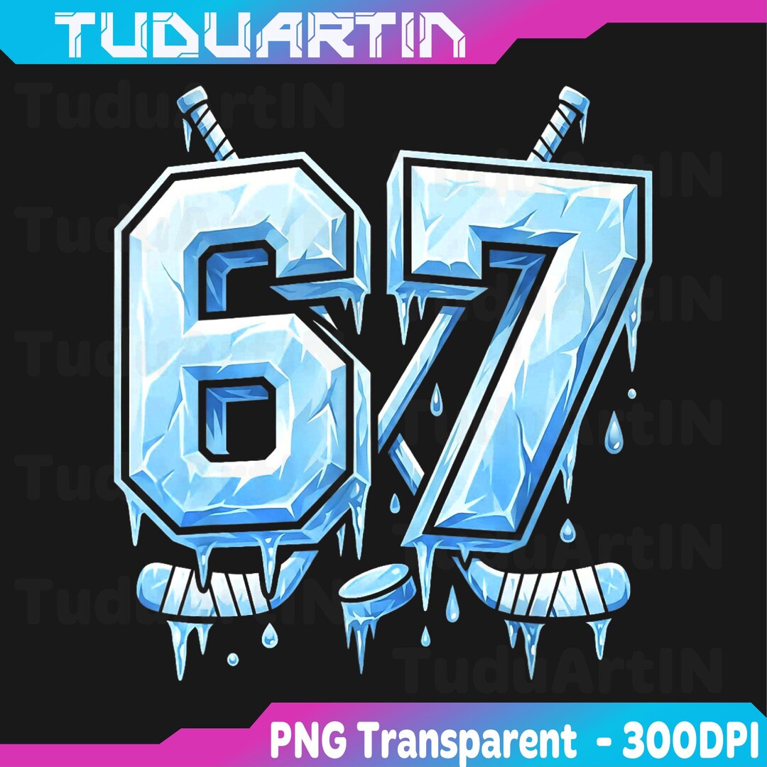 6 7 Ice Hockey Meme Design Dripping Numbers Sports Humor Png, Ice Drip ...