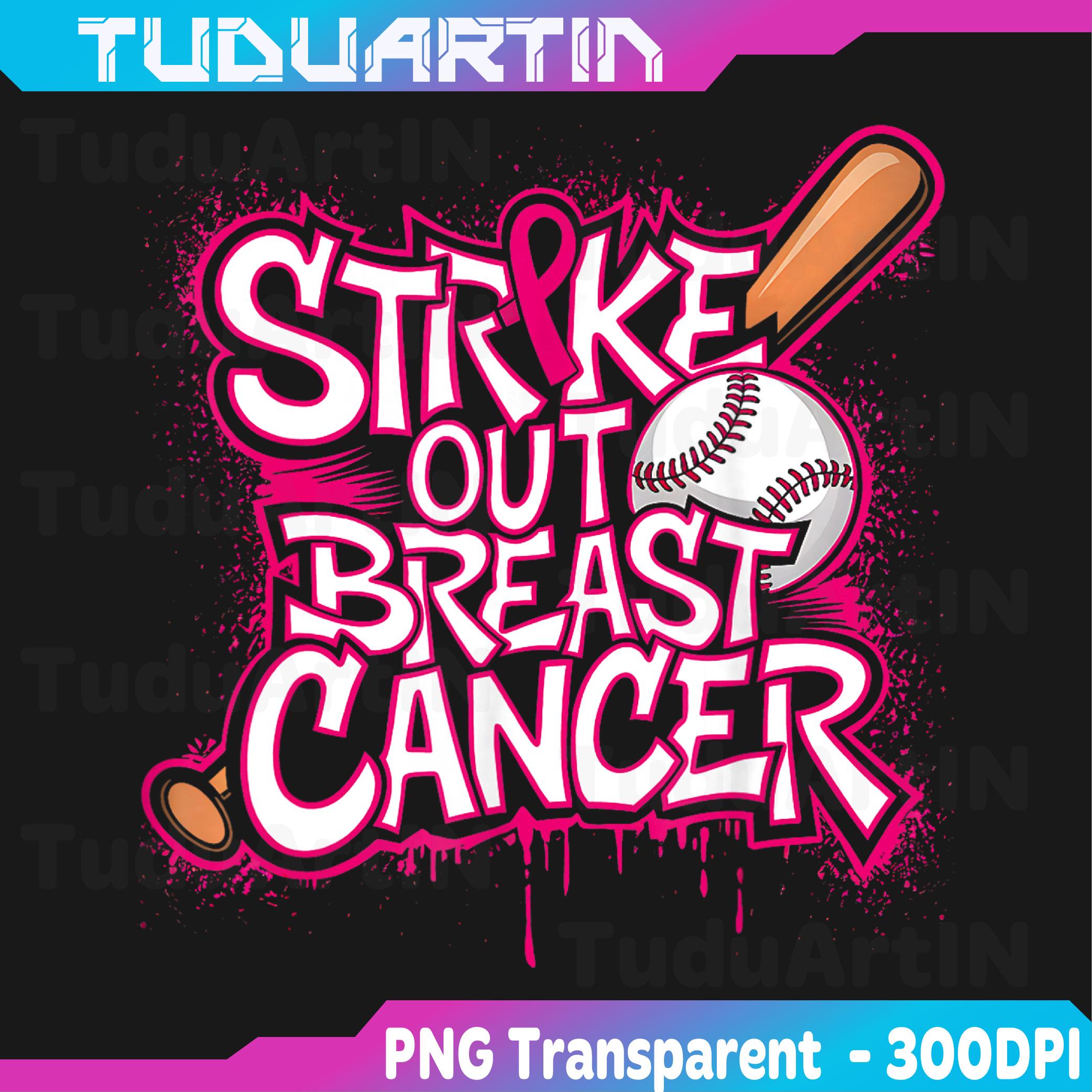 Strike Out Breast Cancer Baseball Warrior Png, Strike Out Breast Cancer ...