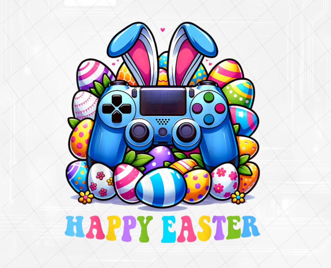 PNG ONLY Video Game Bunny Eggs Png, Easter Day Bunny Gaming Png, Easter ...