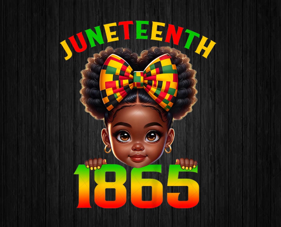 PNG ONLY Kids Juneteenth 1865 Brown Skin Princess Png, Black African ...