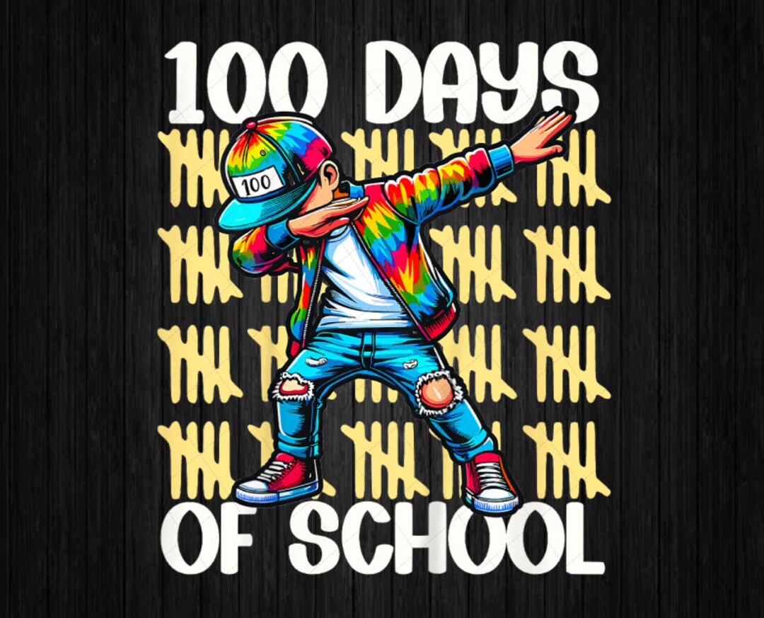 PNG ONLY Kids Boy 100 Days of School Png, Happy 100th Day Student ...