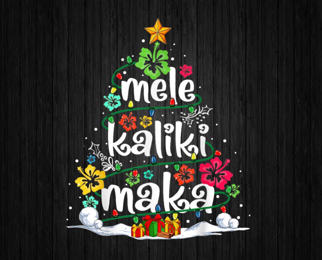 PNG ONLY Mele Kalikimaka Tropical Christmas Png, Hawaiian Santa Xmas ...