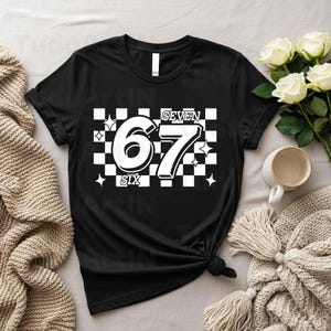 Checkered Six Seven 6 7 Meme Gen Alpha Slang Png, Six Seven Png, Funny ...