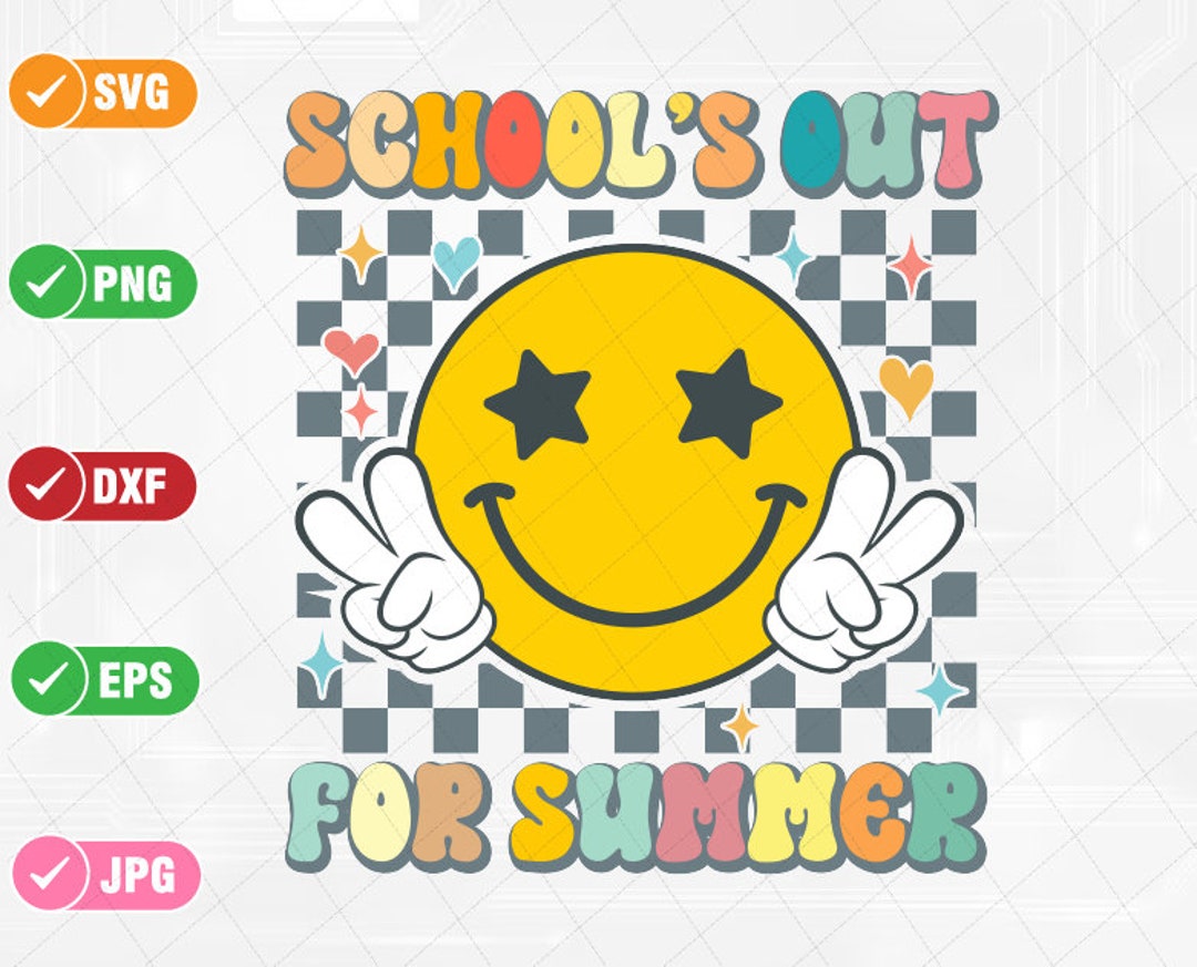Last Day of School Retro Schools Out for Summer Teacher Svg, Summer ...