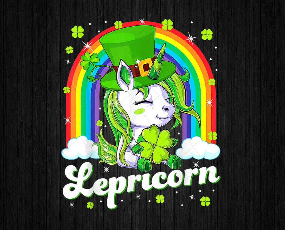 PNG ONLY Lepricorn Unicorn St Patricks Day Png, Shamrock Unicorn ...