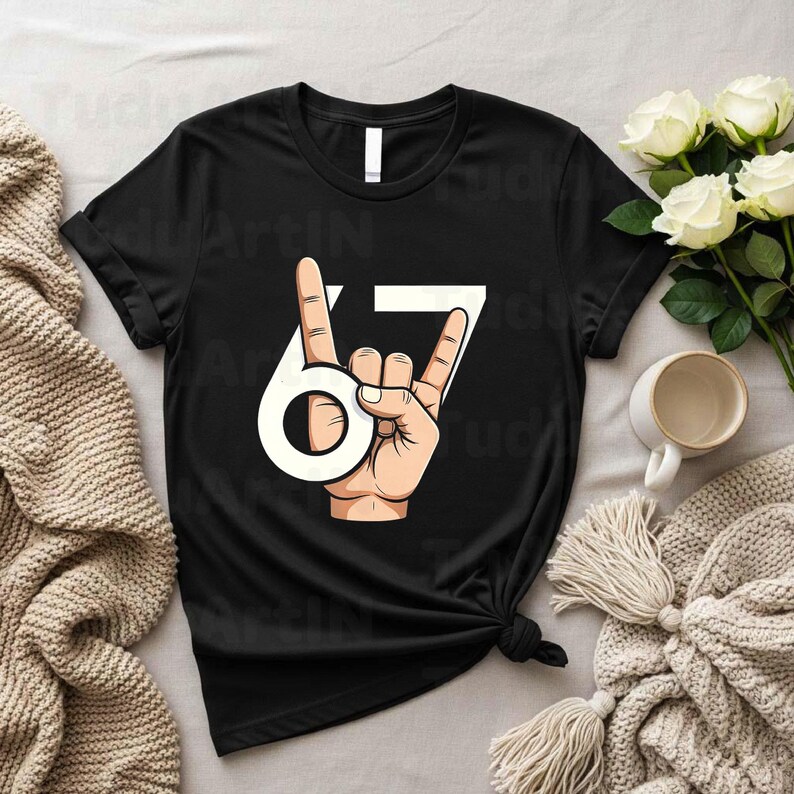 67 Meme Hand Png, Funny 67 Hand Meme Png, Gen Alpha Humor Png, Six ...