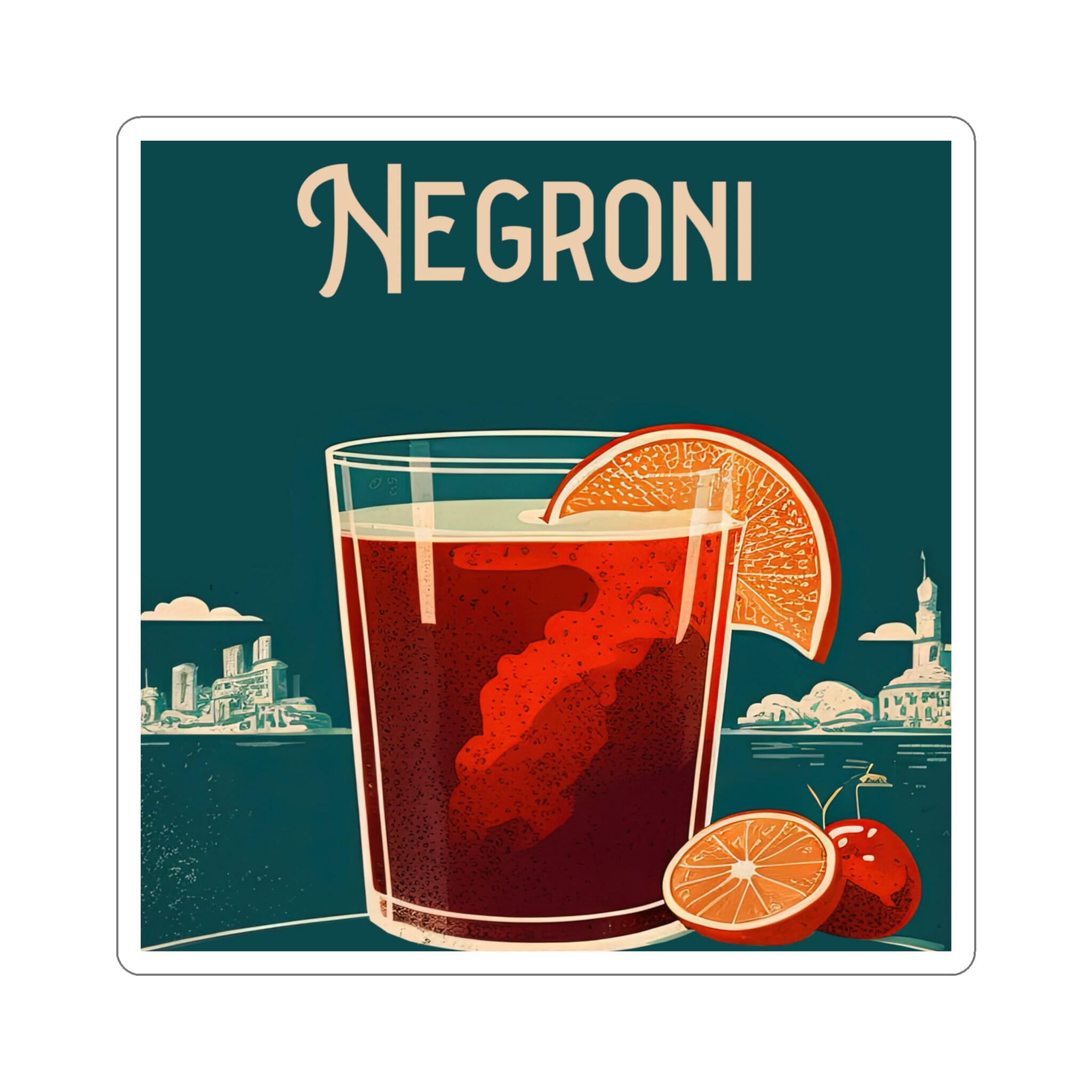 Negroni Sticker, Negroni Painting, Negroni Print, Negroni Poster ...