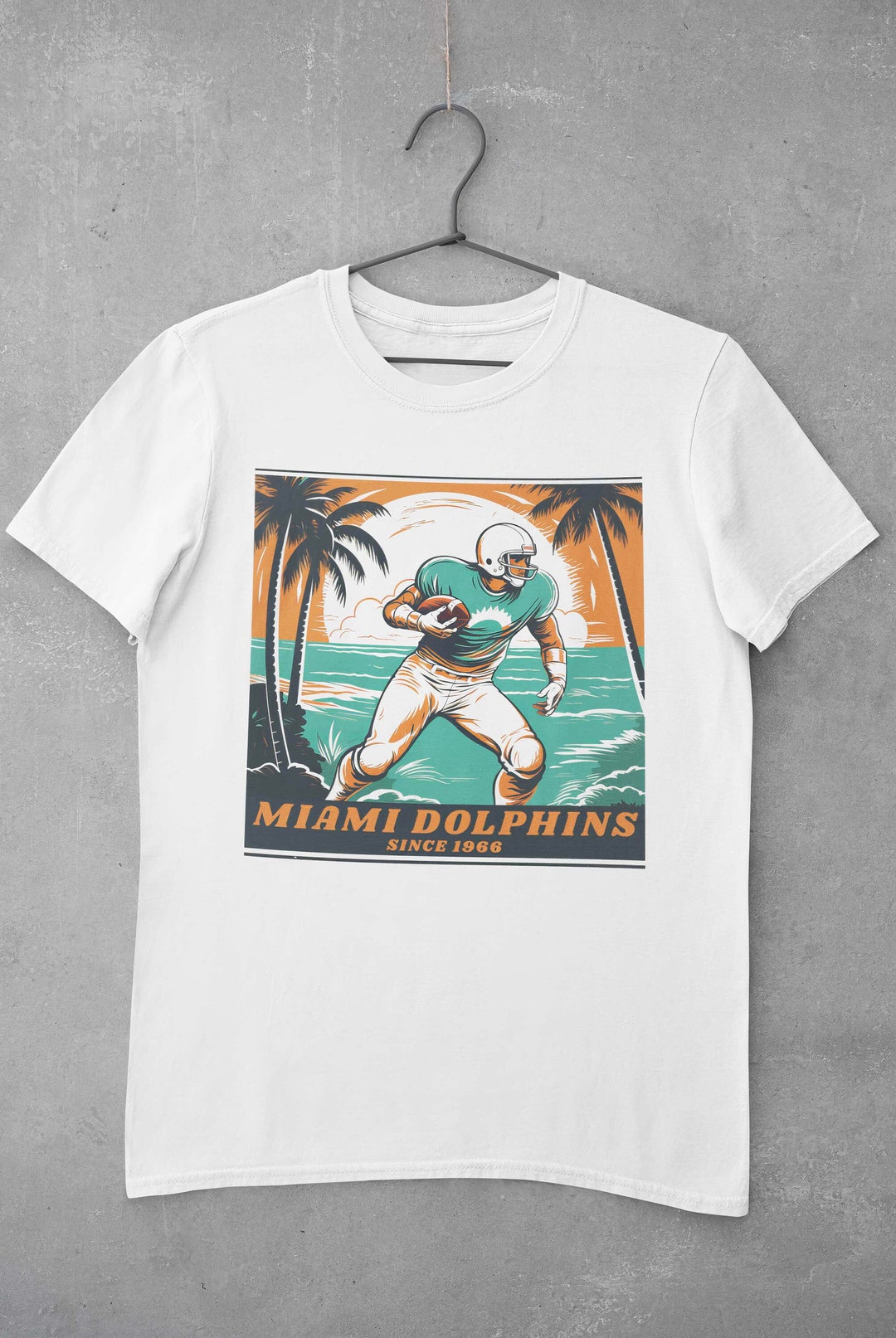 Miami Dolphins Shirt Vintage NFL Fan Tee, Stylish Football Apparel - Etsy