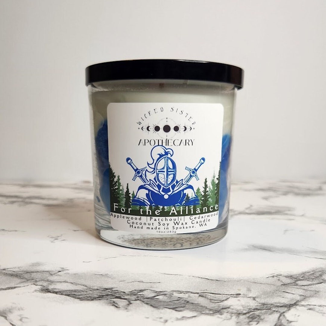 World of Warcraft Gamer Gift Candle Alliance Candle for the Alliance ...