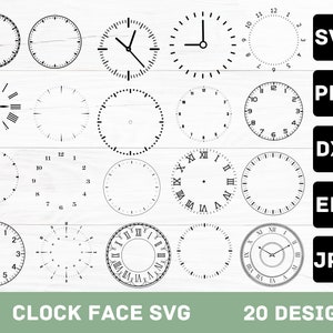 CLOCK FACE SVG Bundle, Clock Face Clipart, Clock Face Svg for Cricut ...