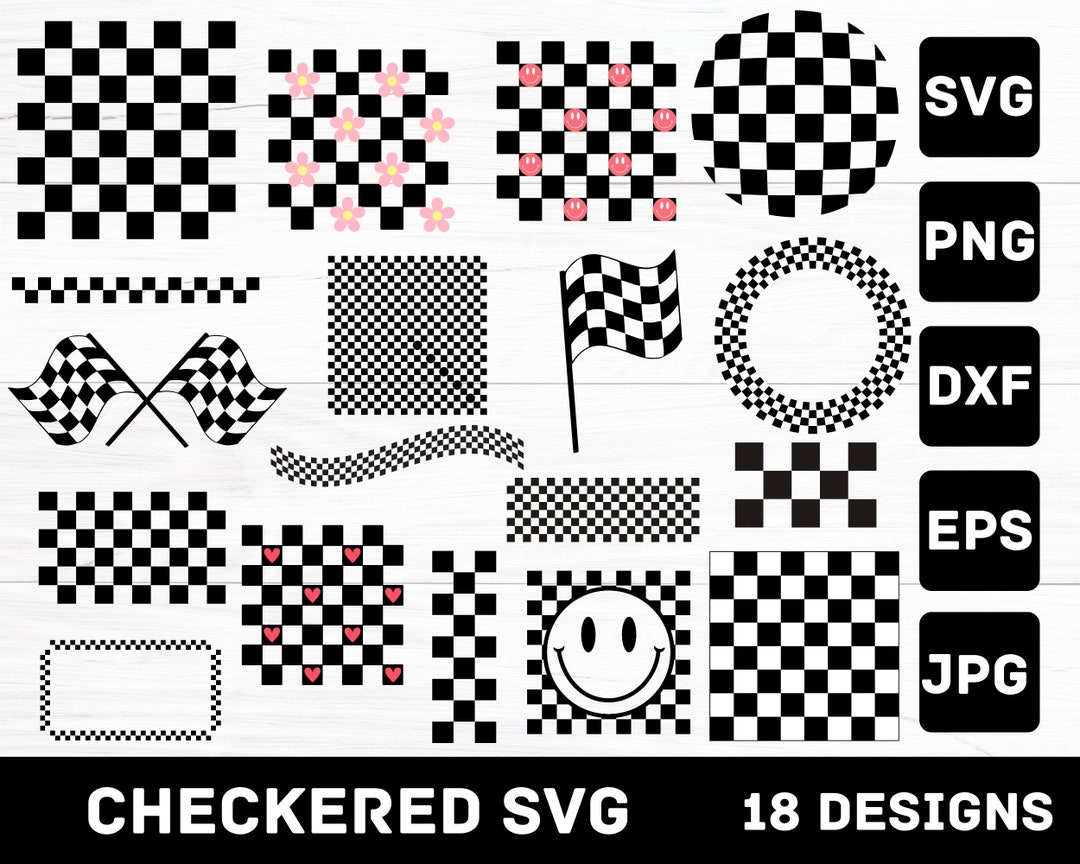 Checkered Bundle SVG, Instant Download, Checkered Pattern Svg, Bundle ...
