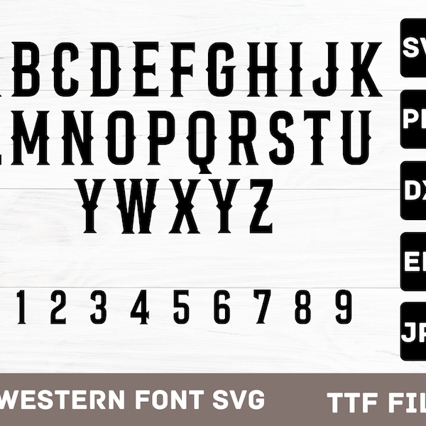 Western Font - Etsy