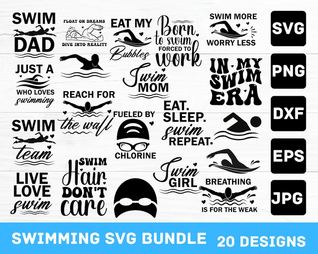 Swimming Svg Bundle Swimmer Svg Bundle Swim Svg Bundle Swim Png Bundle ...